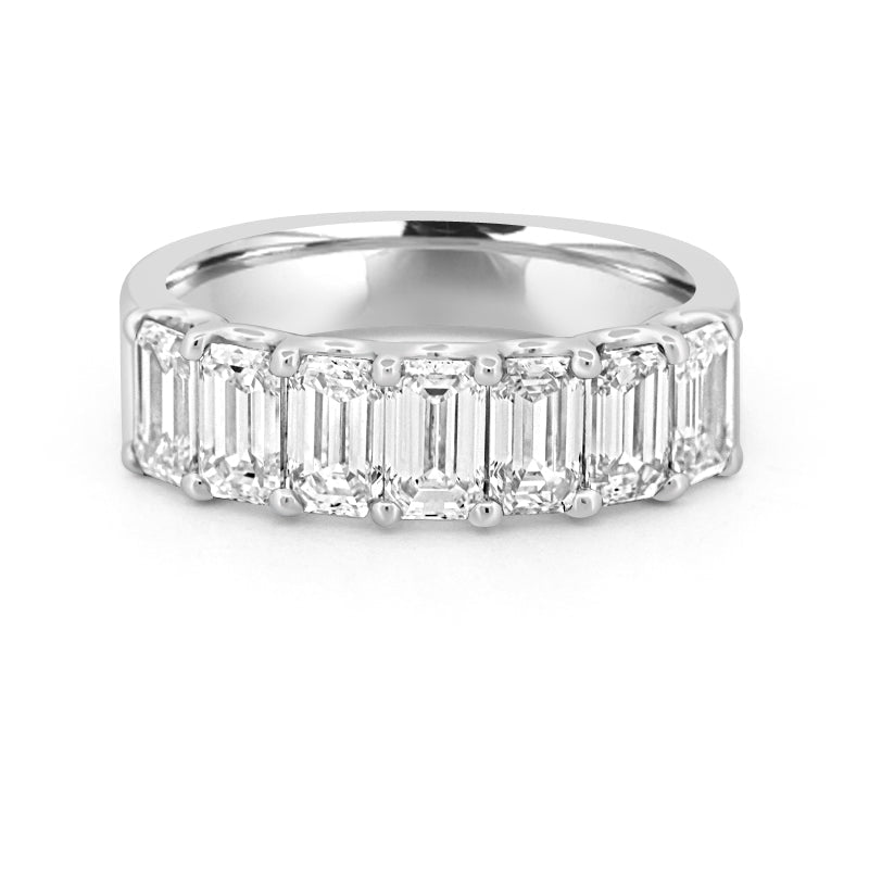 7 Half Emerald Floating Eternity Ring (LG) exclusive at ZIZOV DIAMONDS
