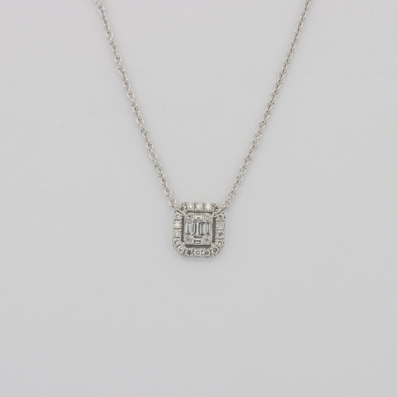 Invisible Square Halo Pendant (medium) exclusive at ZIZOV DIAMONDS